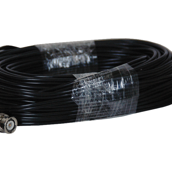 Cable, BNC Video plus power, Black, 28AWG, 100' - Compatible Cable Inc