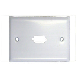 Wall plate, DB9, single, Stainless Steel - Compatible Cable Inc